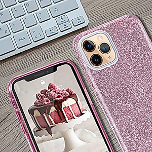 MATEPROX Compatible with iPhone 11 Pro case,Bling Sparkle Cute Girls Women Protective Case for iPhone 11 Pro 5.8 inch(Pink)