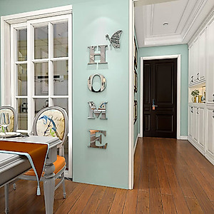 Doeean Home Wall Decor Letter Signs Acrylic Mirror Wall Stickers Wall Decorations for Living Room Bedroom Home Decor Wall Decals (Silver, 47.2 X 15.7)