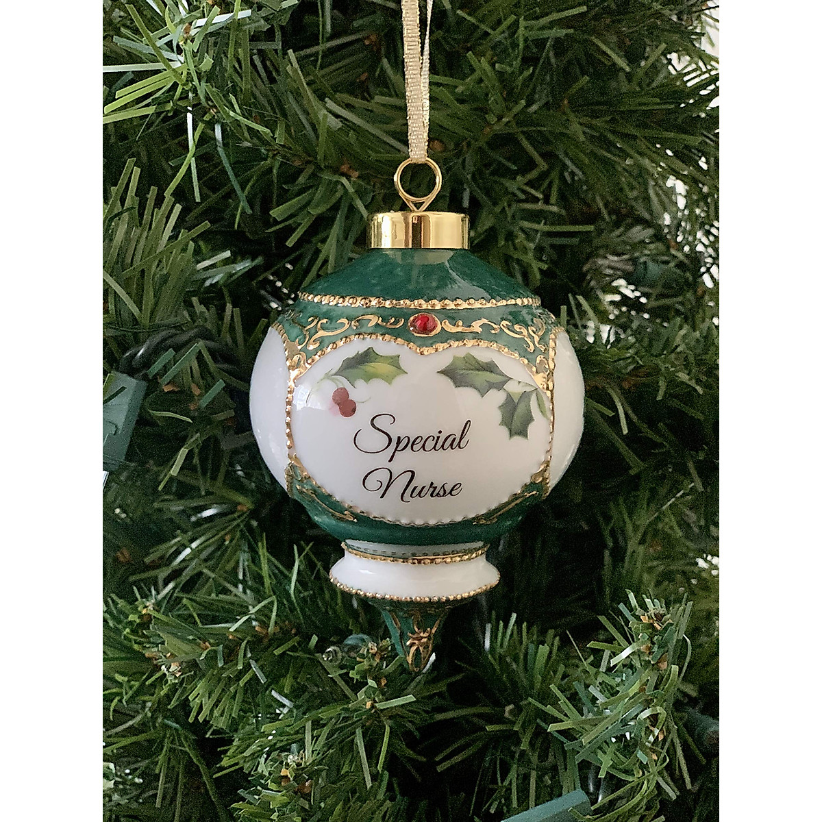 Special Nurse Victorian Ball Hanging Holiday Ornament - Perfect Thank You Gift for Nurse/Caretaker for Christmas