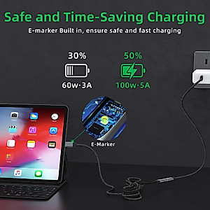 RAOBLU USB C Extension Cable, Type C Male to Female USB C Extension Cord Extension Charging & Sync Thunderbolt 3 for Nintendo Switch MacBook Pro 20162017 Touchbar Dell XPS MS (3.3FT1m)