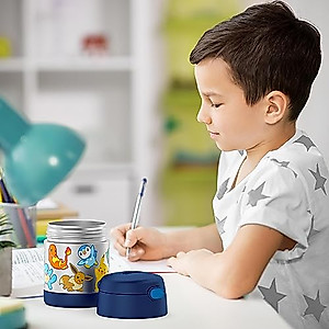 THERMOS FUNTAINER 10 Ounce Stainless Steel Vacuum Insulated Kids Food Jar with Spoon, Pokemon
