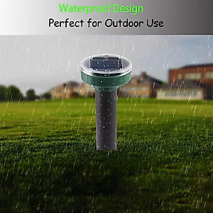 Mole Repellent Solar Powered Snake Repellent Ultrasonic, 8 Pack Gopher Repeller Sonic Mole Deterrent Spikes, Snake Gopher Mole Vole Repellent Outdoor for Lawn Garden & Yard, Groundhog Repellent