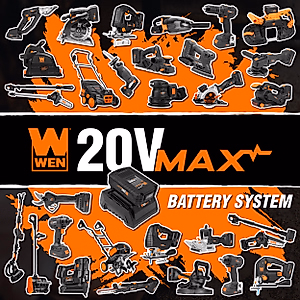 WEN 20V Max Brushless Handheld Drywall Sander (Tool Only – Battery Not Included) (20408BT)