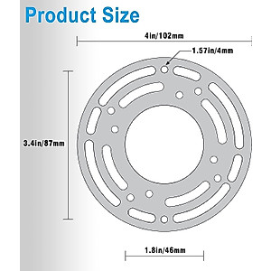 2 Pack Light Fixture Mounting Bracket 4 Inches Diameter,Round Universal Light Crossbar, with Ground Screw and Acorn Cap Nuts for Mount Wall Light