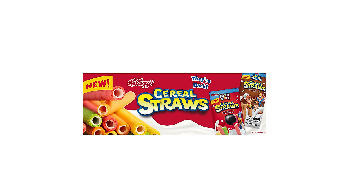 Kellogg's Froot Loops Cereal Straws 90's Nostalgic Drink & Eat Treat