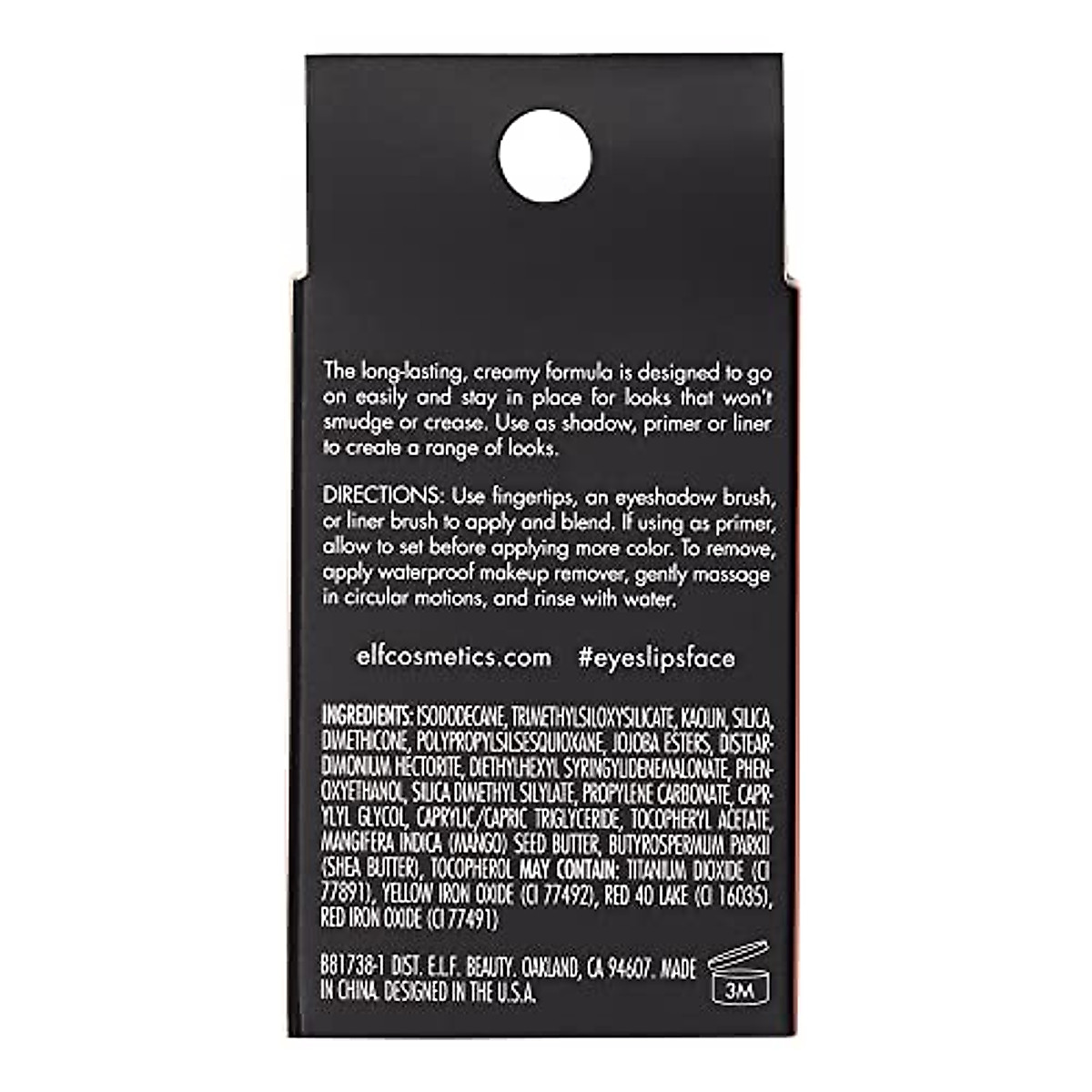 e.l.f. No Budge Cream Eyeshadow, 3-in-1 Eyeshadow, Primer & Liner With Crease-Resistant Color & Stay-Put Power, Vegan & Cruelty-Free, Canyon