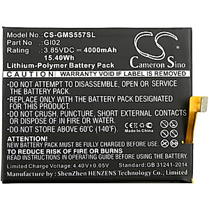 FYIOGXG Cameron Sino Battery for Gigaset GS57-6, ME pro 4000mAh / 15.40Wh