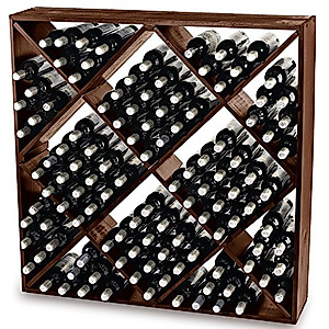 Jumbo Bin 120 Bottle Wine Rack - Walnut