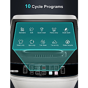 Portable Washing Machine - Compact 2.3 Cu.ft Portable Washer, Full-Automatic Top Loader for Space Saving, Ideal for Apartments, Homes, and Dorms, 10 Wash Cycles, Low Noise, IPX4