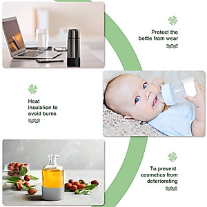 Honeydak 3 Pieces Silicone Sleeve Bottom Base Accessories for 16 oz Spray Bottles Anti Slip Cosmetic Spray Bottom Cover Washable Rubber Bottom Base for 12 to 24 oz Water Bottles (Grey, Black, White)