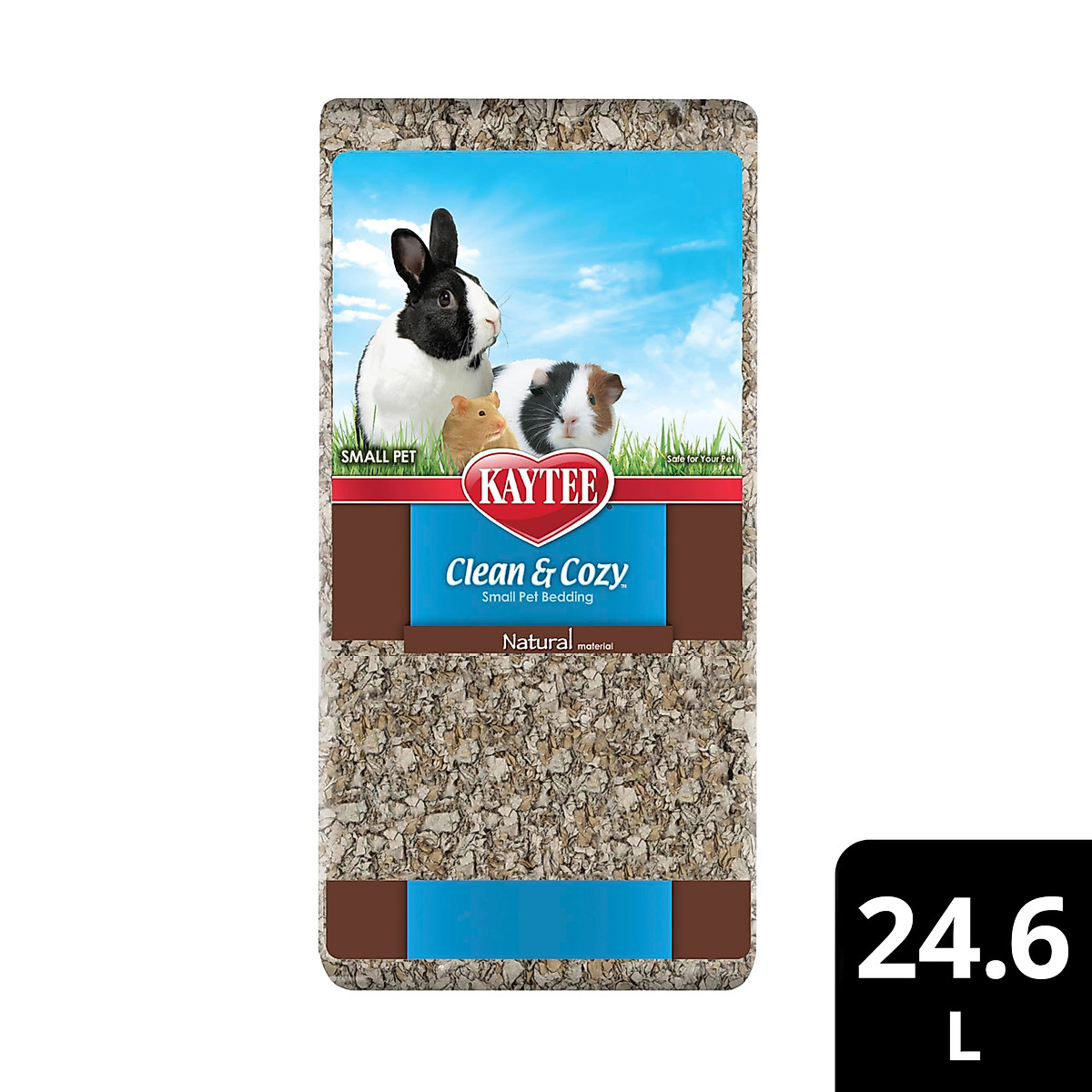Kaytee Clean & Cozy Natural Paper Bedding, Made for Small Animals, 24.6 Liters
