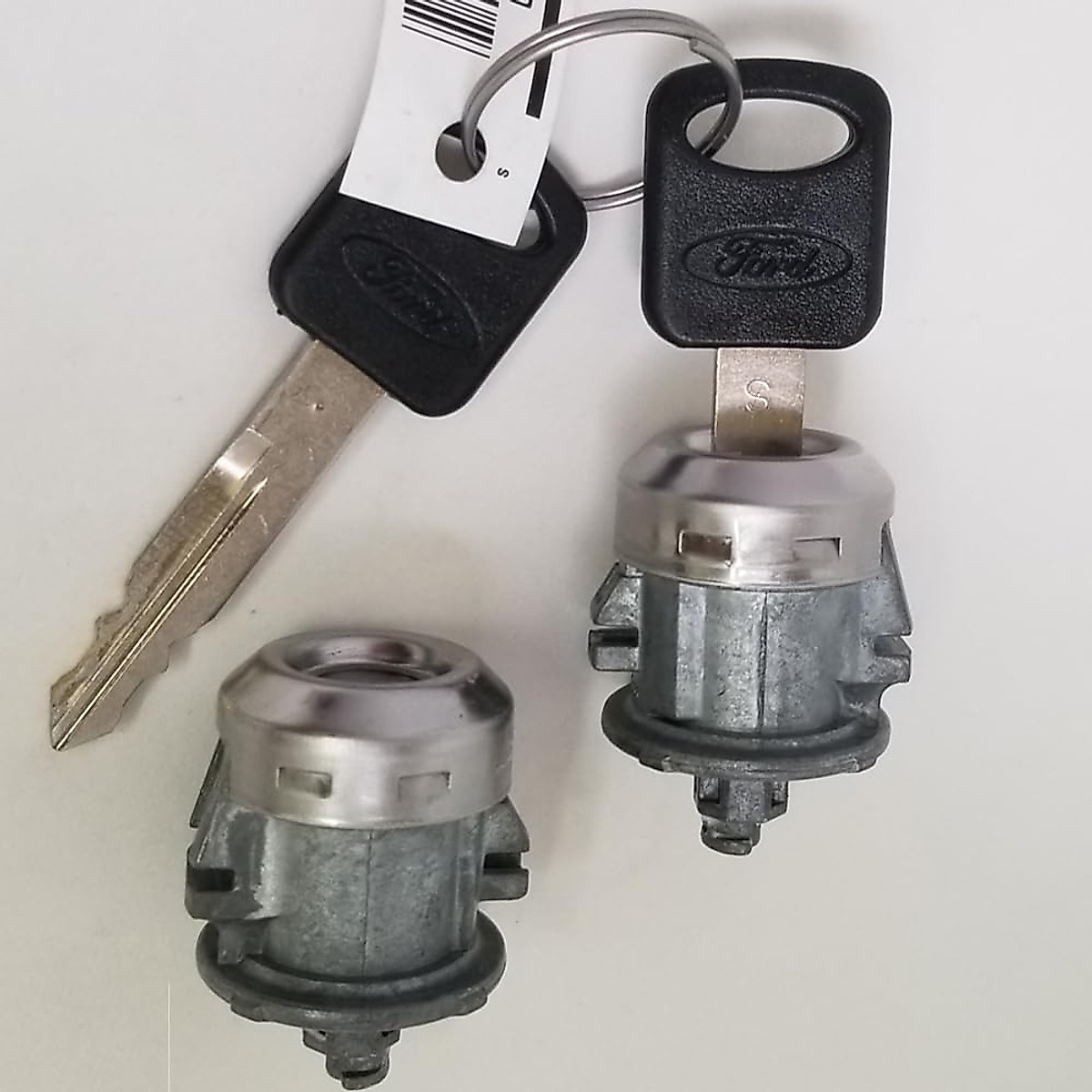 Ri-Key Security - Pair of Door Lock Cylinders Lock Set with Keys for Ford F250 1999-2015