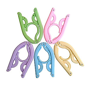 12PCS Folding Travel Hangers – 3 Section Design, Collapsing Clothing Hangers, Space Saving and Lightweight for Easy Carrying and Storing – Strong Plastic and Aluminum Alloy Rivets (Pack of 12)