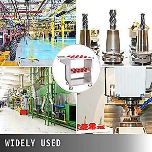 Vevor Tool Cart 40 Taper Tool Holder CNC Tool Cart 36 Capacity CAT40 BT40 Service Carts with Wheels Heavy Duty (BT40 36 Capacity) : Tools & Home Improvement