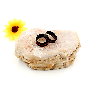 Uloveido 6mm Stainless Steel LGBT Pride Ring for Lesbian & Gay LGBTQ Pride Wedding Engagement Band Y1599 (Women, Size 8)