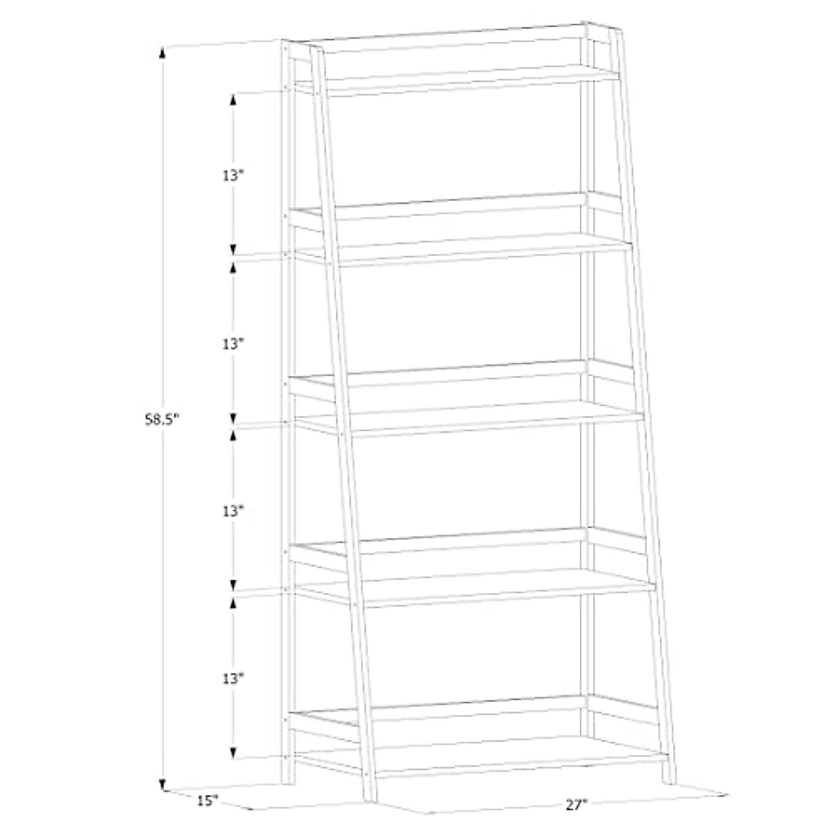 MoNiBloom Ladder Shelf, Bamboo 5 Tier Multi-Functional Book Shelf Storage Rack Organizer, Plants Stand Display Shelf for Living Roon Garden Balcony Bedroom, Natural