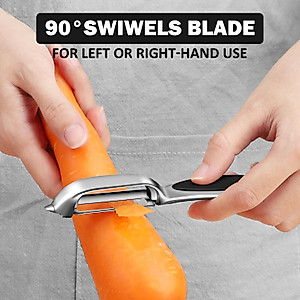 TACGEA Vegetable Peeler for Kitchen, Potato Peelers for Fruit Straight Blade, Durable Non-Slip Handle, Set of 2