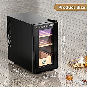 MANITAN Eelctric Cooler Box for 150 Count Spanish Cedar Wood Shelves and Drawer