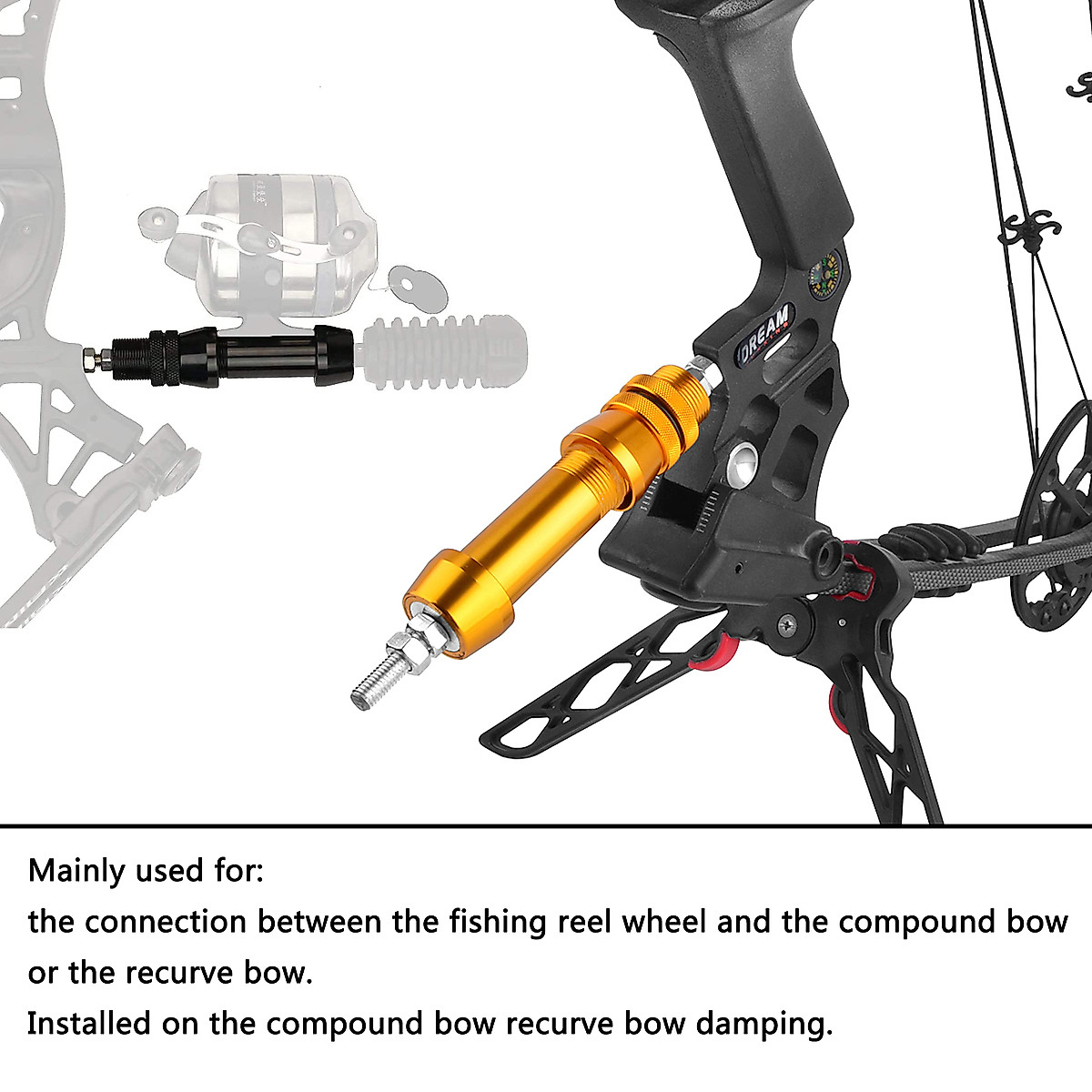 limaity Archery Bowfishing Reel Seat Aluminum Spinning Reel Fishing Reel Accessories for Compound Bow Recurve Bow Spinning Reels Accessory (Blue)