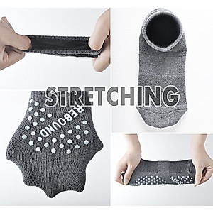 DIBAOLONG Non Slip Yoga Socks for Women, Anti-Skid Gripper Socks Pilates Barre Bikram Fitness Socks with Grips