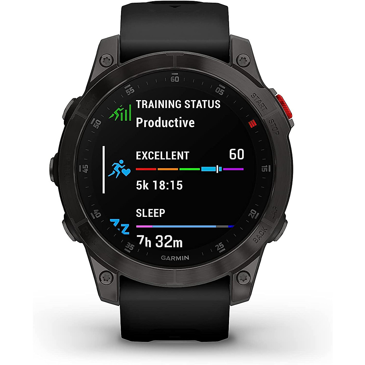 Lumintrail Garmin Epix Gen 2, Premium Active Smartwatch, Health and Wellness Features, Touchscreen AMOLED Screen, Smart Watch for Men & Women, Black Titanium, with a Wall Plug