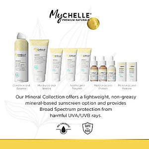 MyCHELLE Dermaceuticals Sun Shield SPF 28 Unscented (2.3 Fl Oz) - Soothing Reef Safe Sunscreen with Vitamin E and Aloe - TSA Approved. Liquid Zinc Sunscreen for Face and Body