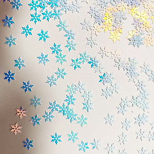 2000 Pieces Snowflakes Party Glitter PVC Confetti for Christmas Table Confetti Glitter for Winter Snowfield Wonderland Xmas Party Supplies DIY Craft Projects Party Decorations