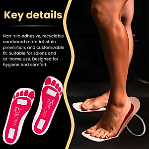 180 Pairs(360feets) Spray Tan Feet Pads Protectors in Pink Color For Sunless Spray Tanning
