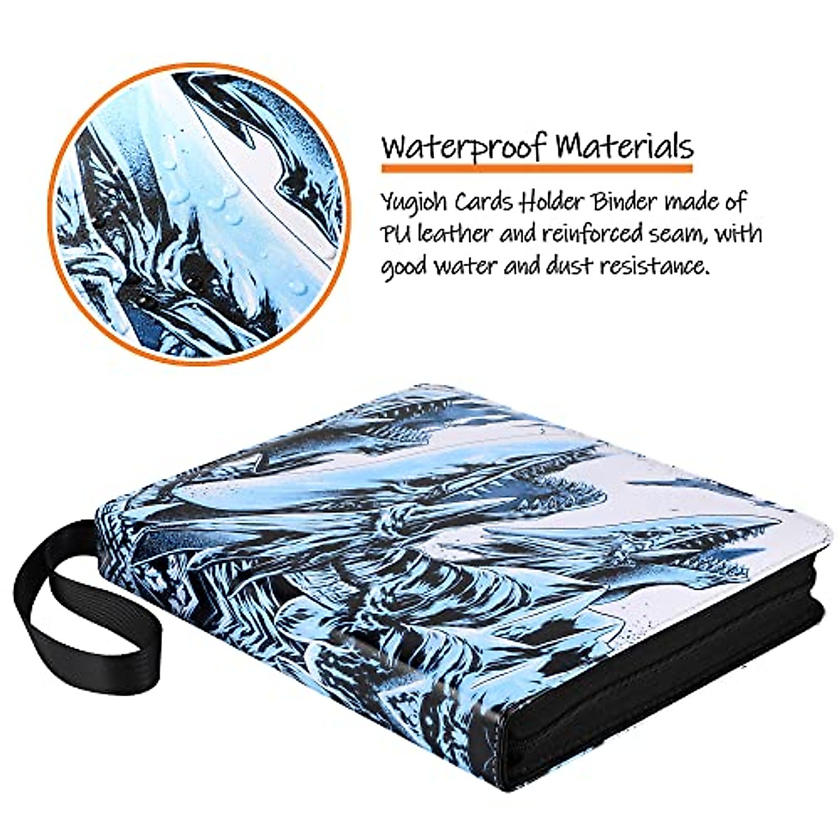 Card Binder for YuGiOh Cards - 9 Pocket Card Holder Book with Sleeves Compatible with Yugioh Cards, Holds 720+ Cards