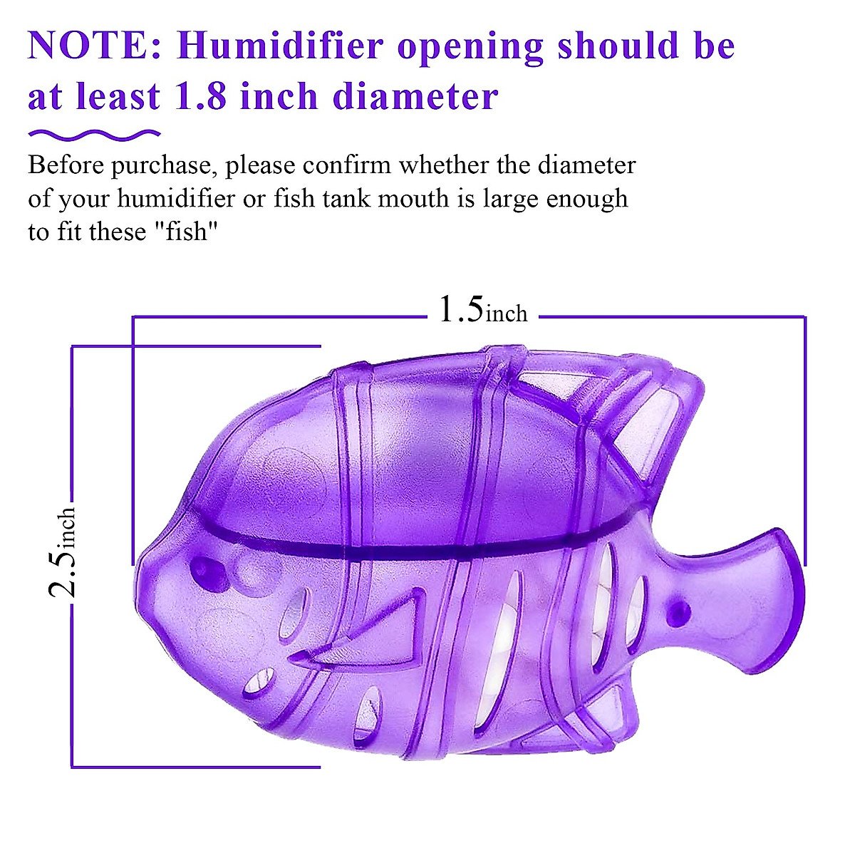 Replacement Humidifier Tank Cleaner for WARM/COOL Mist Humidifiers/Drop/Droplet/Adorable/Tanks and Fish Tanks - 12 Pack