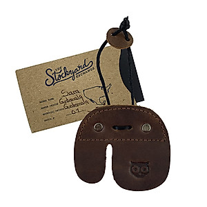 Hide & Drink, Archery Finger Tab, Protect Guard for Recurve Bows, Finger Protector, Shooting Practice Gear Sports & Outdoors, Full Grain Leather, Handmade, Bourbon Brown