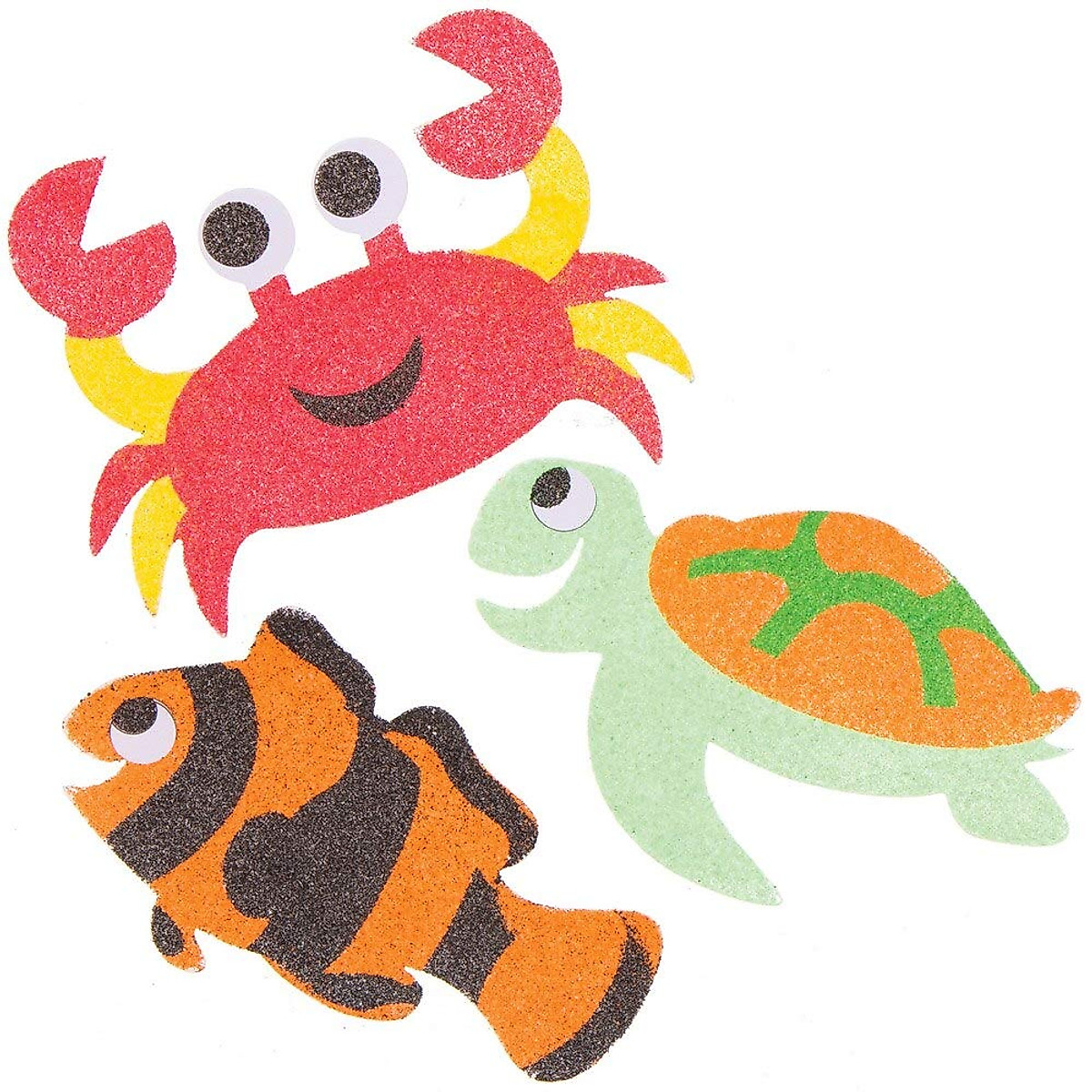 Baker Ross AT939 Sealife Sand Art Magnet Kits, for Kids Arts and Crafts Projects (Pack of 6), Assorted