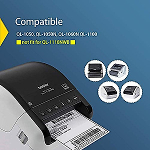 BETCKEY - Compatible Shipping Labels Replacement for Brother DK-1241 (4 in x 6 in), Use with Brother QL Label Printers [1 Roll/200 Labels]