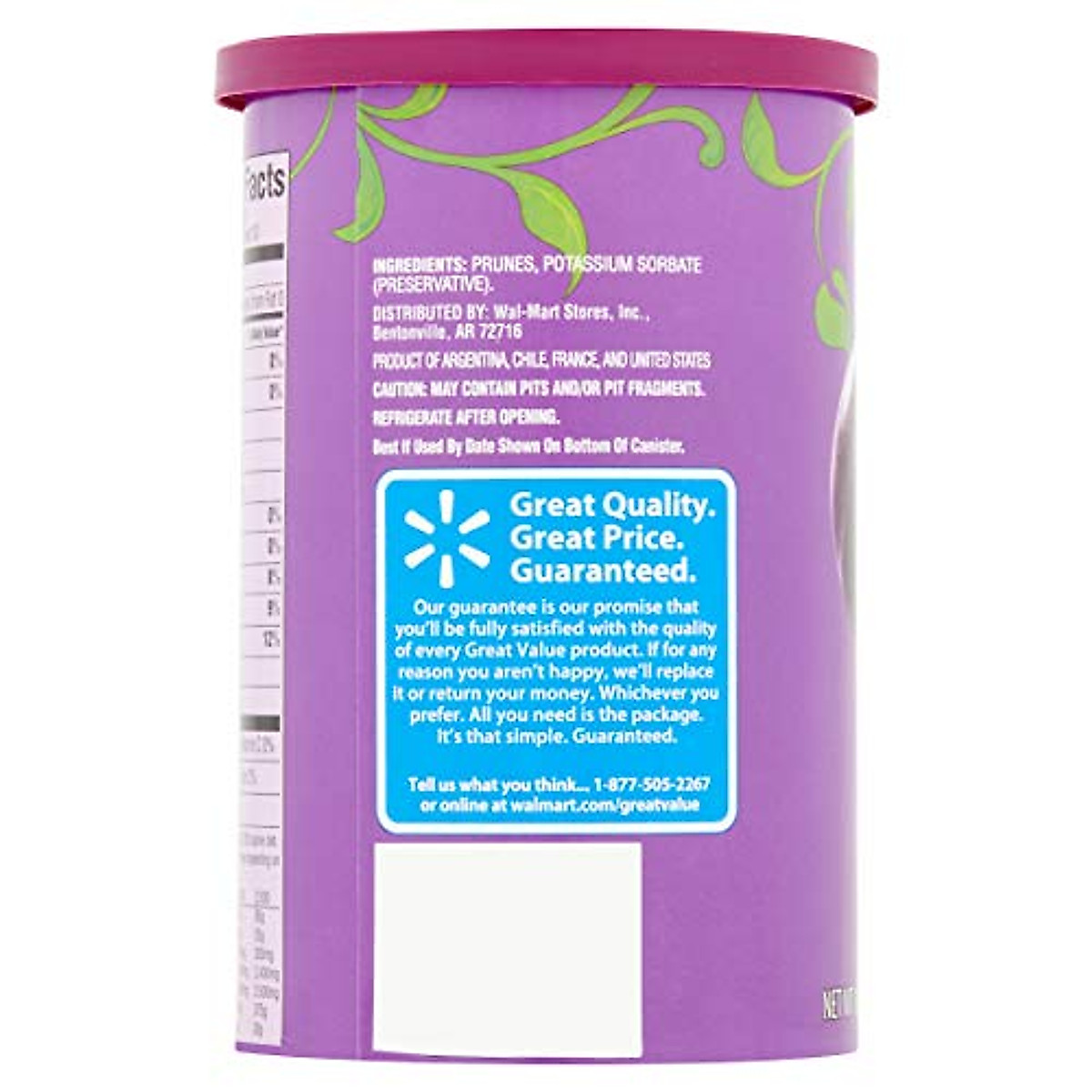 18 Oz Great Value Pitted Dried Prunes (Pack of 2)