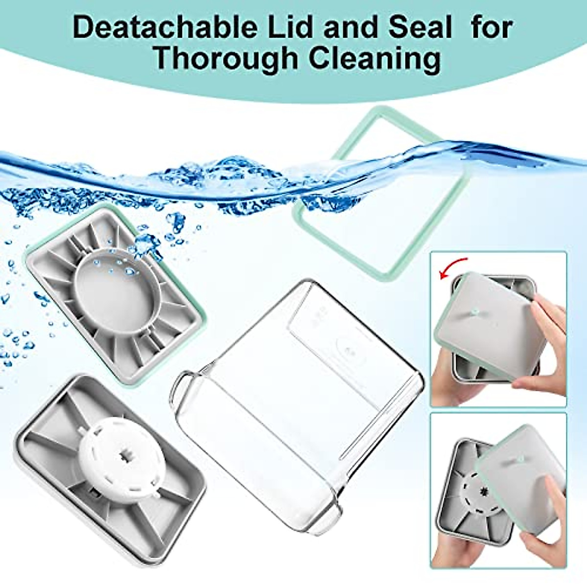 vione Airtight Food Storage Container Sets, Pop Up Food Containers With Lids, Stackable Formula Container for Rice Coffee Flour Sugar Cereal (1700ML（Anti-UV）)