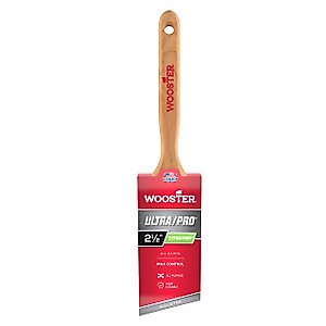 Wooster 4153-2 1/2 4153-2-1/2 Ultra/Pro Extra-Firm Lindbeck Angle Sash Paintbrush, 2-1/2-Inch 2-1/2" XFirm ANG Brush, 2.5 Inch, Black,Purple