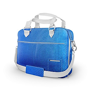 VViViD Blue Metallic Carbon Fiber Weatherproof Faux Leather Finish Marine Vinyl Fabric (5ft x 54")