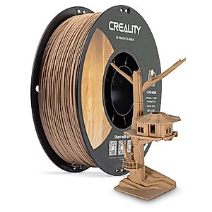 Creality Wood Filament PLA, 3D Printer Filament 1.75 mm, Smooth Silk Texture, Toughness, 1kg(2.2lbs)/Spool Printing Filament, for All FDM Printers (Wood)