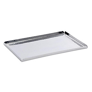 American Metalcraft HMST12 Hammered Tray with Sides, Stainless Steel, 1/2" H, 8-1/4" W, 12" L