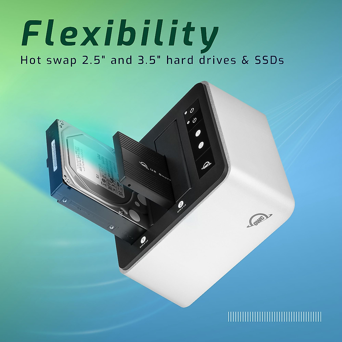 OWC Drive Dock USB-C Dual Drive Bay Solution, USB 3.1 Gen 2, for Mac and PC, (OWCTCDRVDCK)