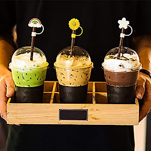 27 Pieces Straw Tips Cover Reusable Drinking Straw Lids, Silicone Straw Plug Drinking Dust Cap, Colorful Drinking Straw Caps for 6-8 mm Straws Anti-dust Straw Tips Plugs (Straw Not Included)