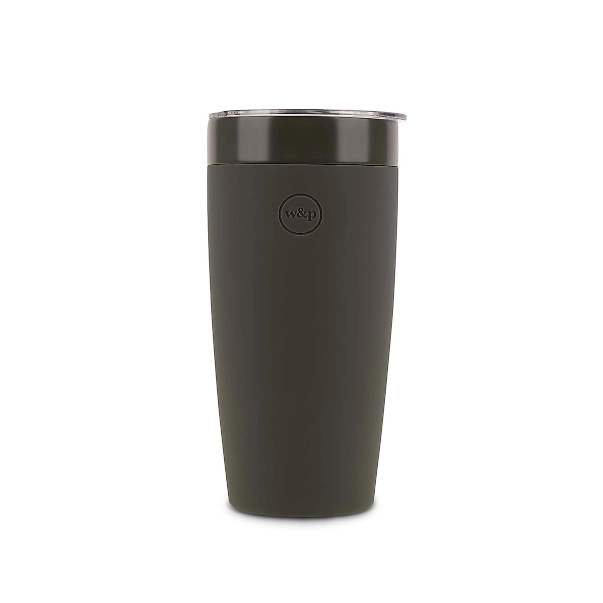 W&P Porter Insulated Tumbler 20 oz | No Metallic Aftertaste Ceramic Coated for Water, Coffee, & Tea | Wide Mouth Vacuum Insulated | Dishwasher Safe, Charcoal (Tone on Tone)
