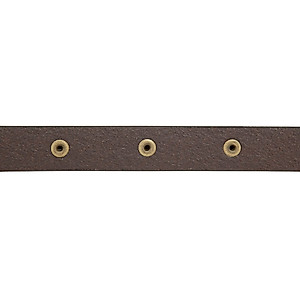 Lucky Brand Women Leather Bold Fashion Statement Belts, Domed Studded-Brown, XL (34-35")