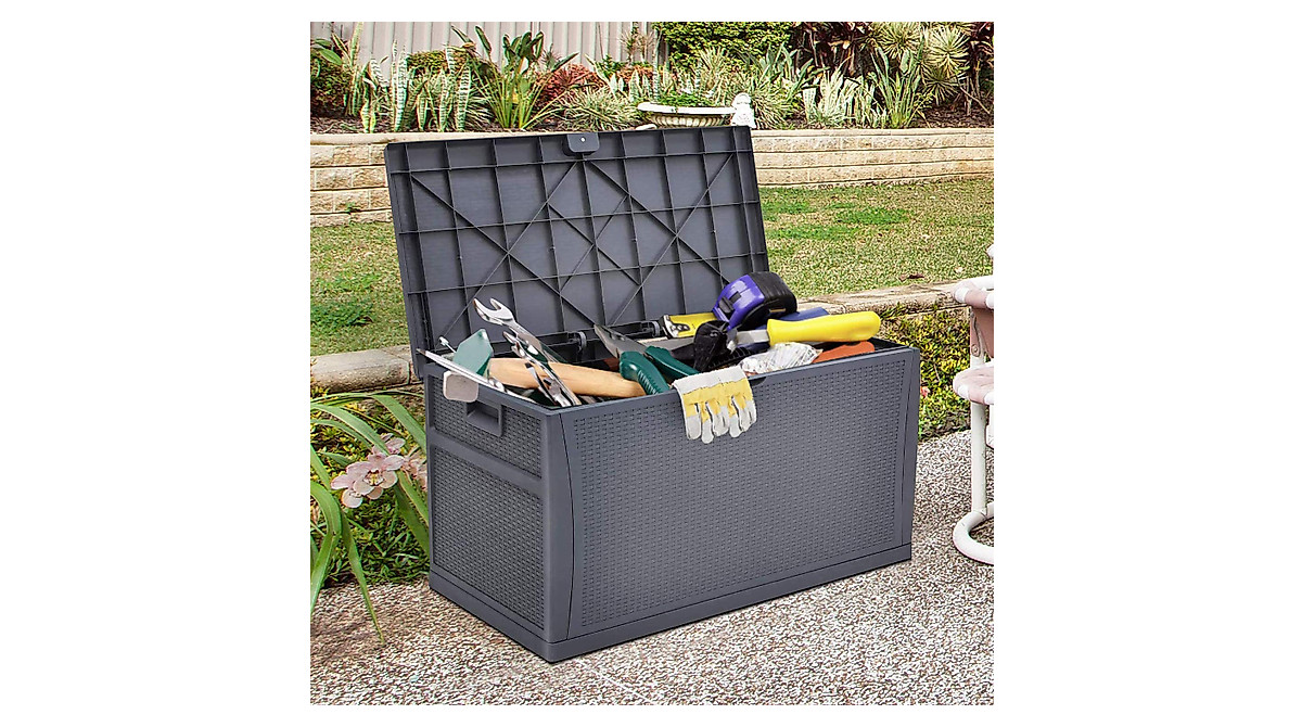 Crownland 120 Gallon Weatherproof Outdoor Storage Box