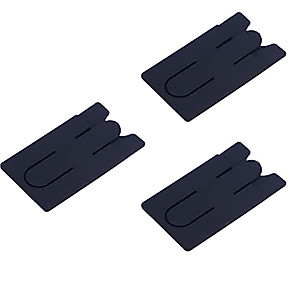 Gatuida Silicone Phone Case 9pcs on Silicone Holder Business Id Cell Stick Phone Fits Stick- Kickstand Smartphones Credit Pocket Universal with Black Wallet Black Purses