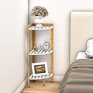 Ruichang Corner Shelf Stand 3 Tier - Corner Stand for Corner Display and Storage in Bathroom, Living Room, Bedroom