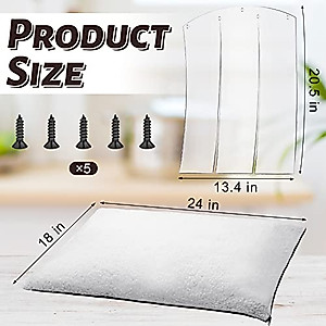 Self Heating Pet Pad and Plastic Door for Peaked Roof Dog House, PVC Dog Door Replacement Flaps, 24 x 18 Inch Thermal Pet Mat with Soft Sherpa Top for Outdoor Indoor Dog House (13.4 x 20.5 Inch)