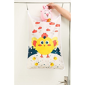 2 Pack Hanging Laundry Hamper - Durable Space Saving Kids Travel Laundry Bag with 2 Hook Types with Zipper and Wide Open Top Machine Washable