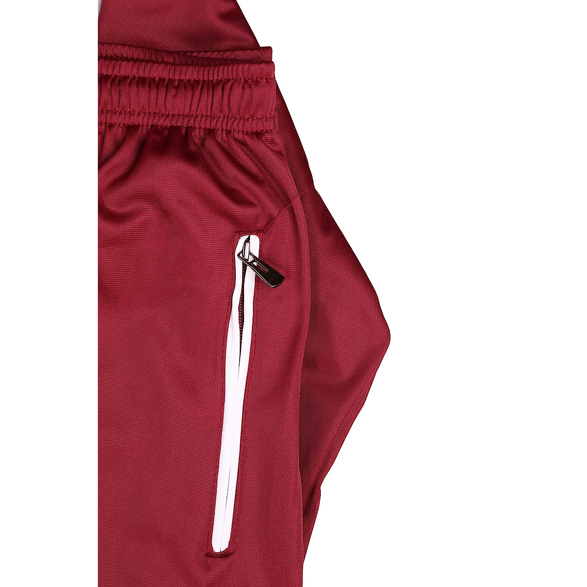 Men Classic Full Zip Track Jacket and Jogging Track Pant Active Wear Sports Tracksuit Set (Burgandy, S)
