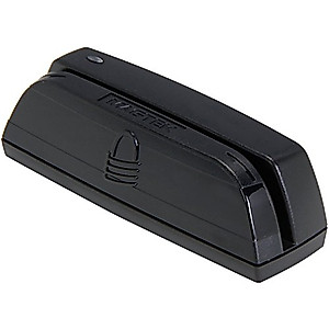 MagTek 21073062 Dynamag Magnesafe Triple Track Magnetic Stripe Swipe Reader with 6' USB Interface Cable, 5V, Black